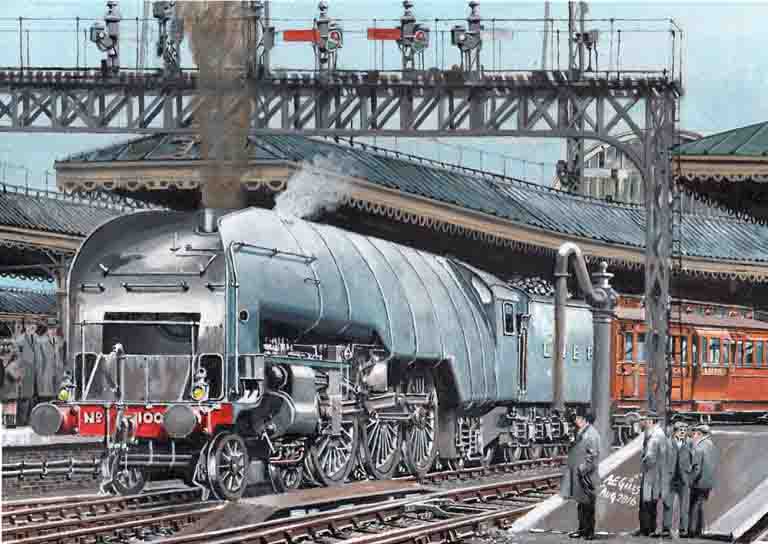LNER W1 Hush Hush – Newcastle – Arthur Gills paintings